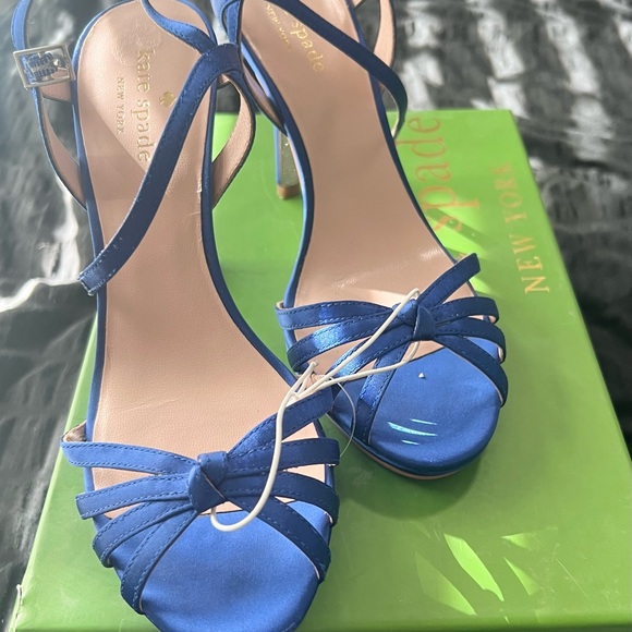 kate spade | Shoes | Kate Spade Florence Royal Blue Strappy Heels ...